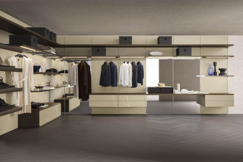 walk in closet Anteprima Pianca