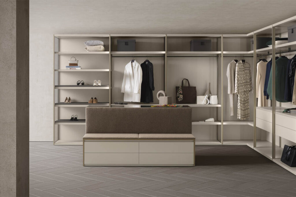 walk in closet Island up, design Pianca
