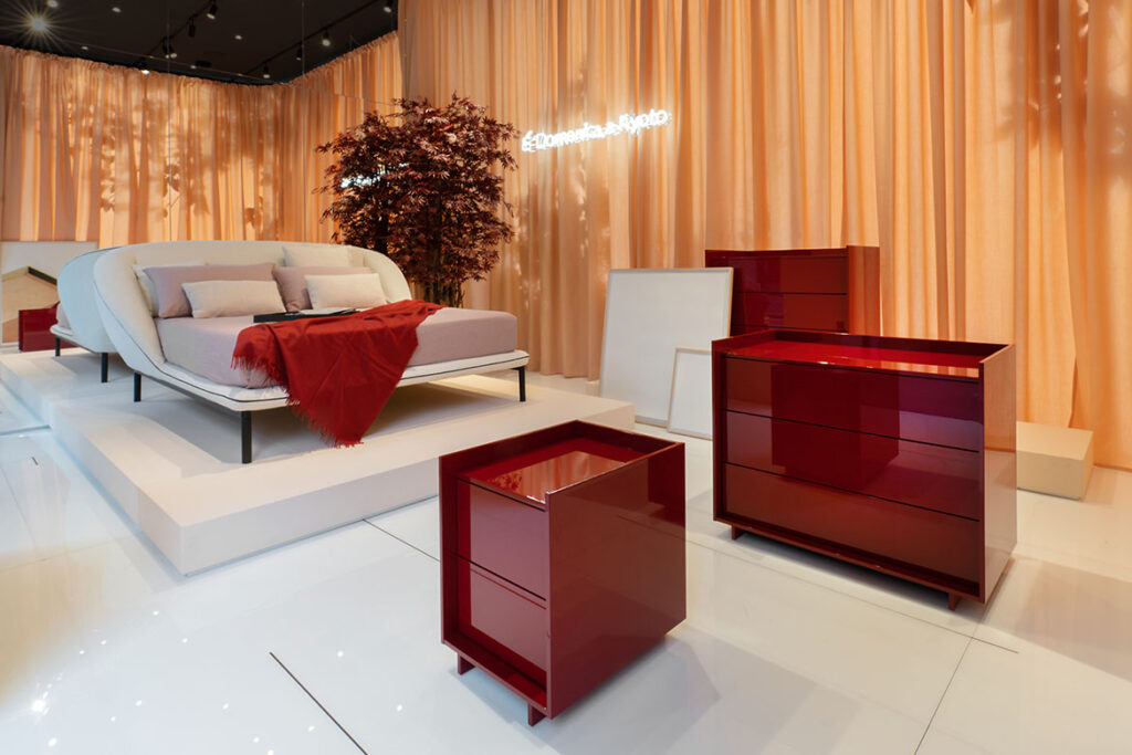 Domenica bed and Kyoto nightset the new bedroom complements