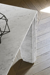 Corinto, modern and elegant marble table, design Pianca