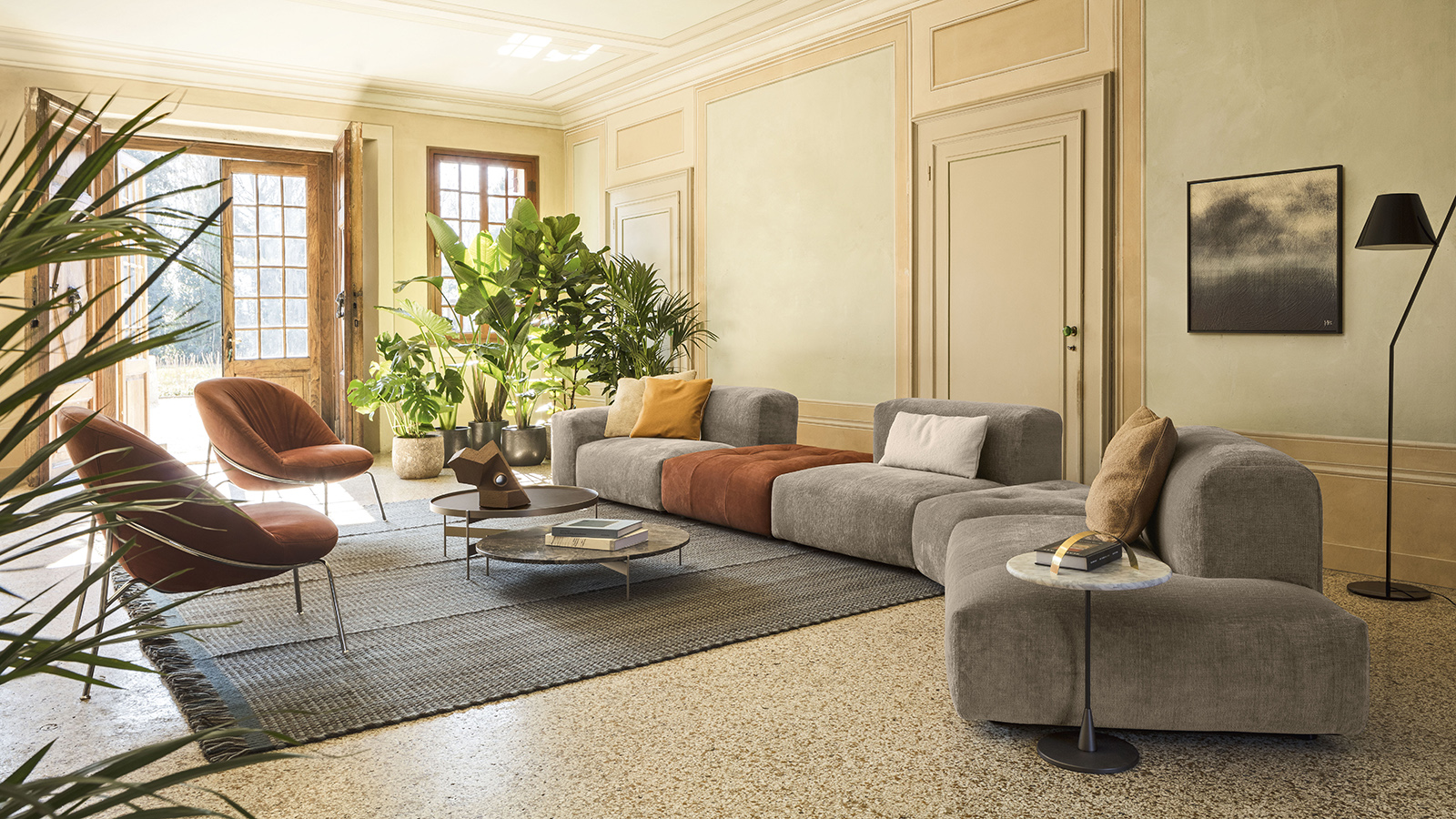Delano up, modular modern sofa, design by Pier Luigi Frighetto