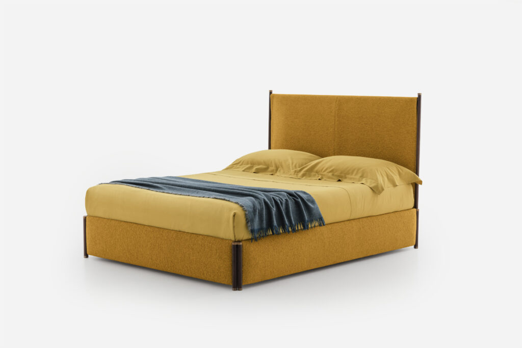 Bricola, upholstered bed design Raffaella Mangiarotti
