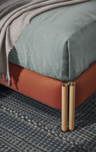 Bricola, upholstered bed design Raffaella Mangiarotti