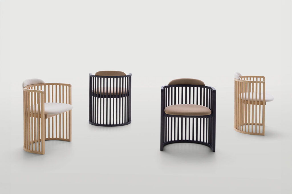 Palù, sedia moderna, design Raffaella Mangiarotti