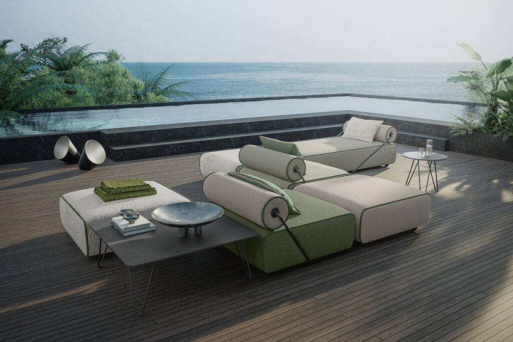 Levante Collection, outdoor sofa, design Pier Luigi Frighetto
