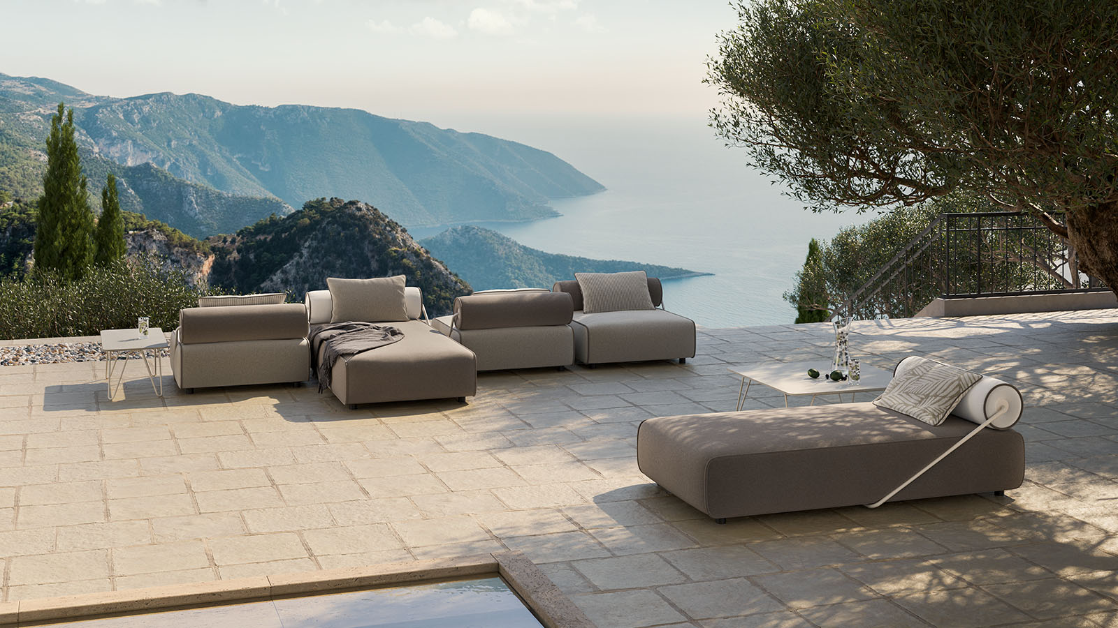 Levante Collection, outdoor sofa, design Pier Luigi Frighetto
