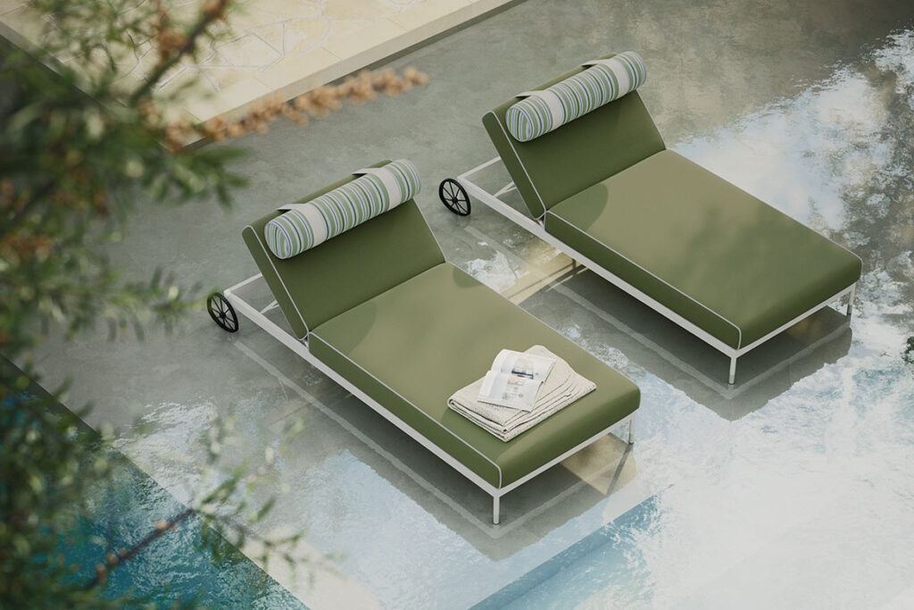 Levante Collection, sunbed, design Pier Luigi Frighetto