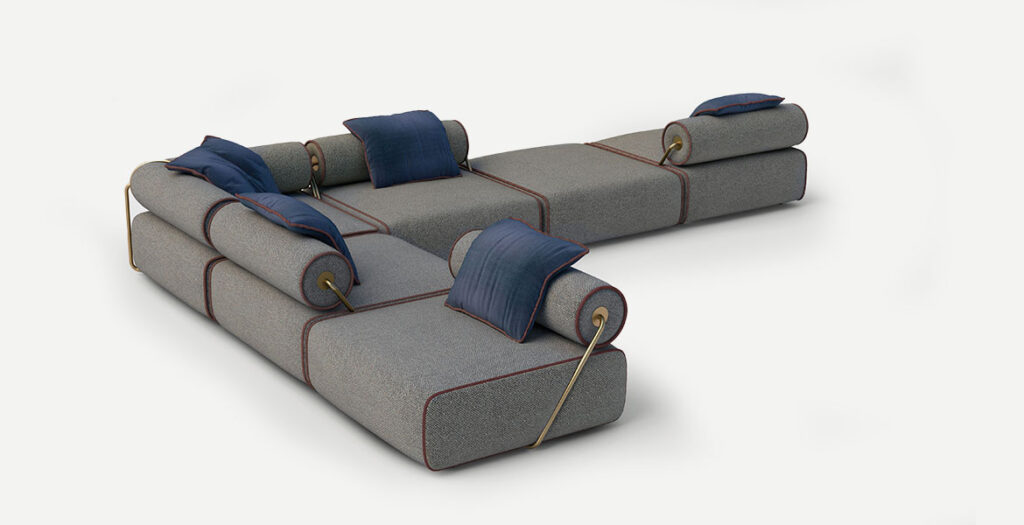 Levante, modular modern sofa, design by Pier Luigi Frighetto