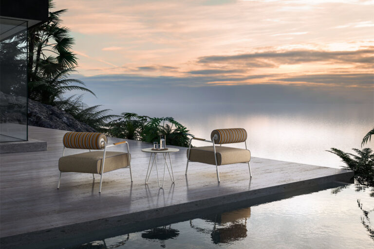 Levante, outdoor armchair, design Pier Luigi Frighetto