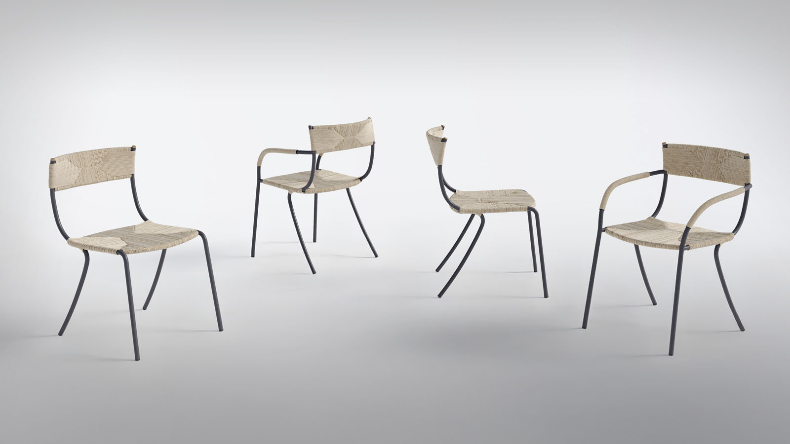 Elide, modern woven chair, design by Pier Luigi Frighetto